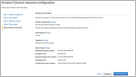 Create And Configure An Amazon Connect Instance Aws Ai Services Workshop