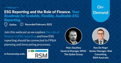 Jeremy Simmons On Linkedin Qubix Webinar Esg Reporting And The Role Of Finance