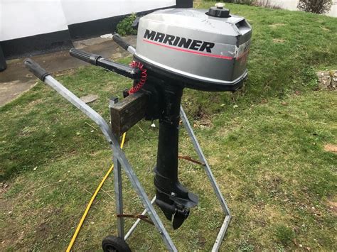Mariner 4hp 2stroke Long Shaft Outboard Engine Boat In Rushmere St