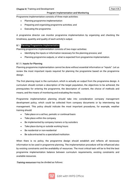 Chapter 8 Program Implementaion And Monitoring Without Source Pdf