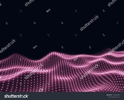 Digital Wave Vector Illustration Stock Vector Royalty Free 1160200639