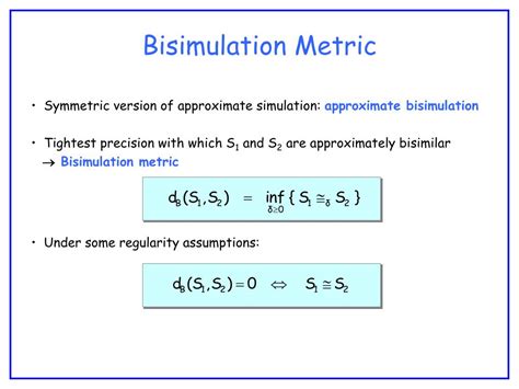ppt approximation metrics for discrete and continuous systems