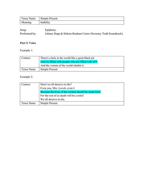 Assignment 2 Grammar In Songs Pdf
