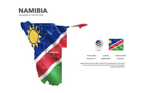 Namibia Map Slide PowerPoint TinyPPT