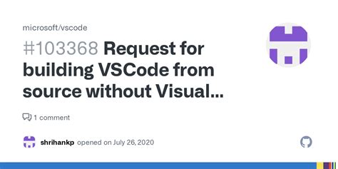 Request For Building Vscode From Source Without Visual Studio Issue Microsoft