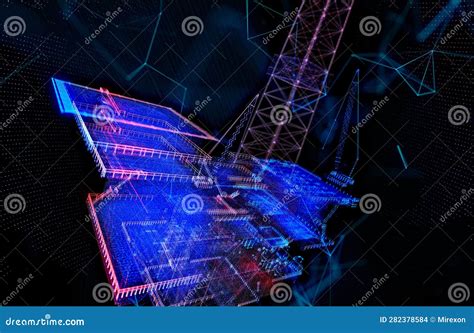 Petroleum Rig Oil Drill Isolated Vector Image