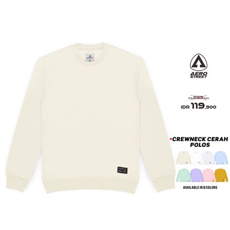 Jual Aerostreet Crewneck Polos Cerah Sweater Sweatshirt NBAAA Shopee