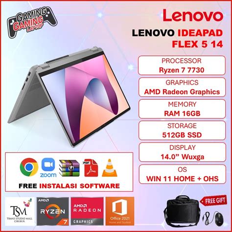 Jual Laptop Lenovo Ideapad Flex Abr In Ryzen Gb Ssd W Ohs Shopee Indonesia