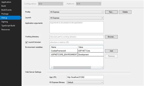 asp core configuration r dotnet