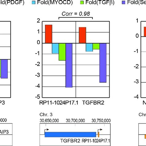 expression correlation of long noncoding rnas lncrnas with their