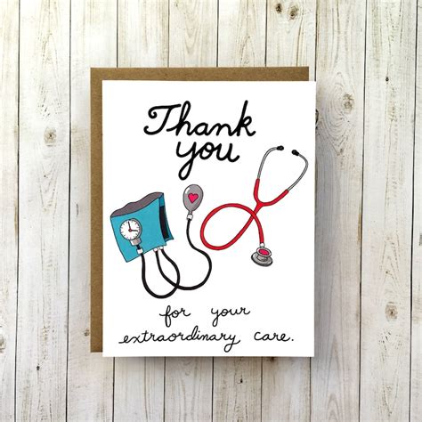 Personnel de lhôpital Carte de remerciement Infirmière Merci Etsy