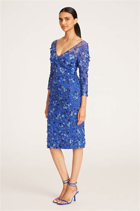 Elodie V Neck Beaded Dress Theia