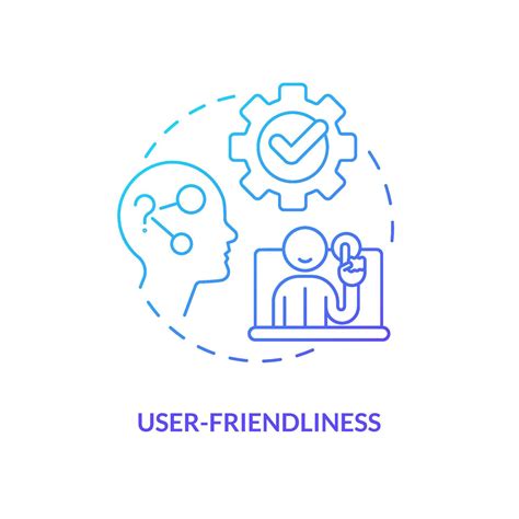 User Friendliness Blue Gradient Concept Icon Simple Interface For Using Positive User