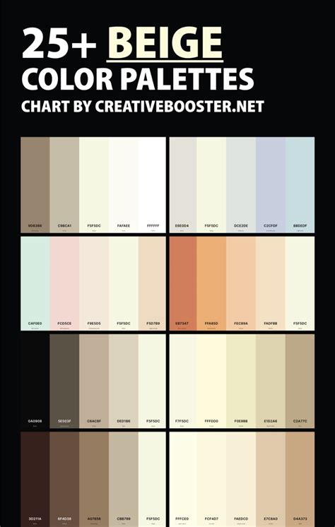 25 Best Beige Color Palettes With Names And Hex Codes Beige Color Palette Beige Color Color