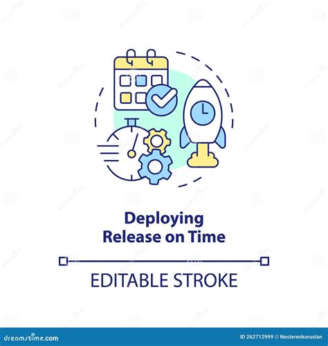 Deploying On Time Concept Icon Stock Vector Illustration Of Schedule Strategy