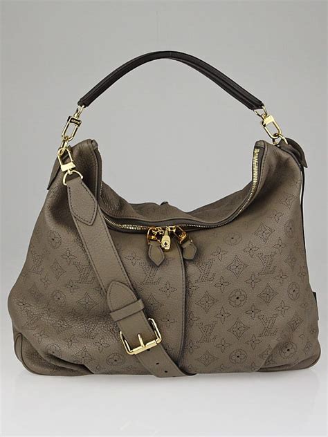 Louis Vuitton Taupe Monogram Mahina Leather Selene Mm Bag Yoogis Closet