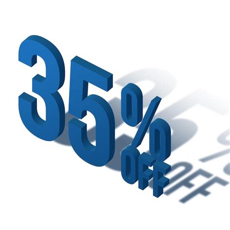 Premium Photo 35 Percent Discount Offers Tag With Isomatric Style Design