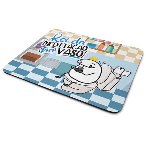 Mouse Pad Divertido Flork Rei da meditação no vazo Fun Geek Store