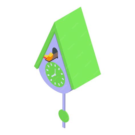 Premium Vector Cuckoo Clock Pendulum Icon Isometric Vector Hour Bird