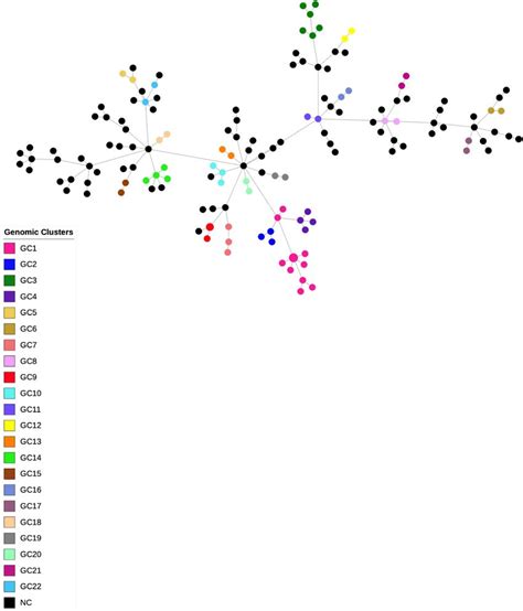 Minimum Spanning Tree Mst Of The 151 Mtb Clinical Isolates Included