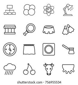 Thin Line Icon Set Hierarchy Diagram Stock Vector Royalty Free 765080536 Shutterstock