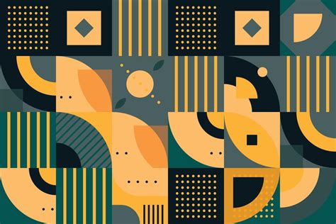 Abstract Geometric Shapes Seamless Pattern It Consists Of A Polyhedron Such As A Circle Square