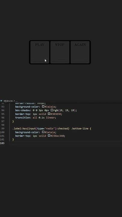 Game Button In Css😍programming Coding Css Htmlcss Shorts Trending
