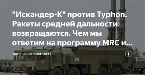 Искандер К против Typhon Ракеты средней дальности возвращаются Чем мы ответим на программу