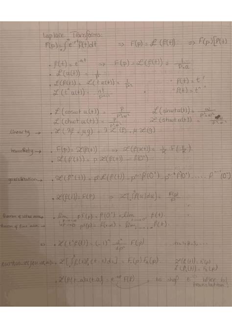 Differential Equations Summary Docsity