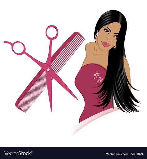 Girl And Hair Set Royalty Free Vector Image Vectorstock