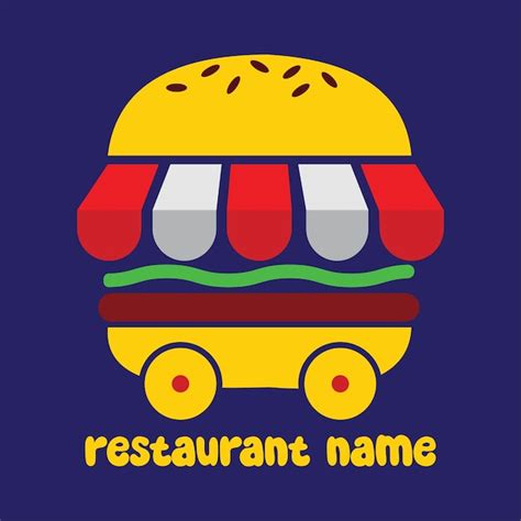 Logotipo De Fast Food De Hambúrguer Vetor Premium