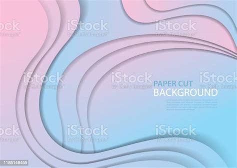 종이 컷 추상 배경 벡터 템플릿은 표지 전단지 책 포스터 배너 카드 인쇄 웹 페이지 프리젠 테이션에 사용할 수 있습니다 파스텔 웨이브 배경 디자인 창의적인 아이디어 트렌디