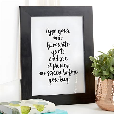 Personalized Quote Print Personalized Your Text Here Printable Custom