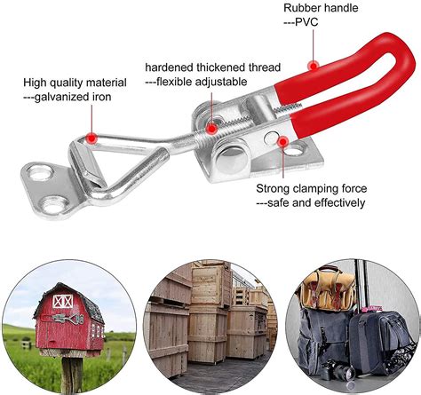 10 Pcs 4001 Metal Toggle Latch Metal Lever Lever Latch Box Cap Door