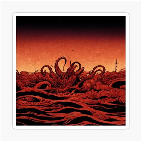Tentacle Ocean Sticker For Sale By Parallel Sketch Redbubble