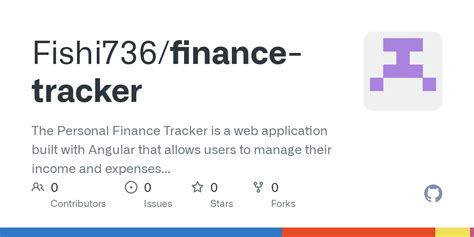 Github Fishi Finance Tracker The Personal Finance Tracker Is A