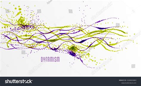 Dotted Particle Array Flowing Vector Abstract Stock Vector Royalty