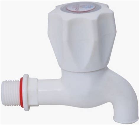 Pp White Plastic And Recyclable Leak Proof Bathroom Fitting Water Tap