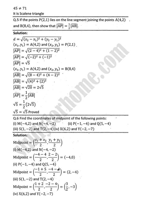 Exercise 7 1 Plane Analytic Geometry Straight Line Mathematics 12th