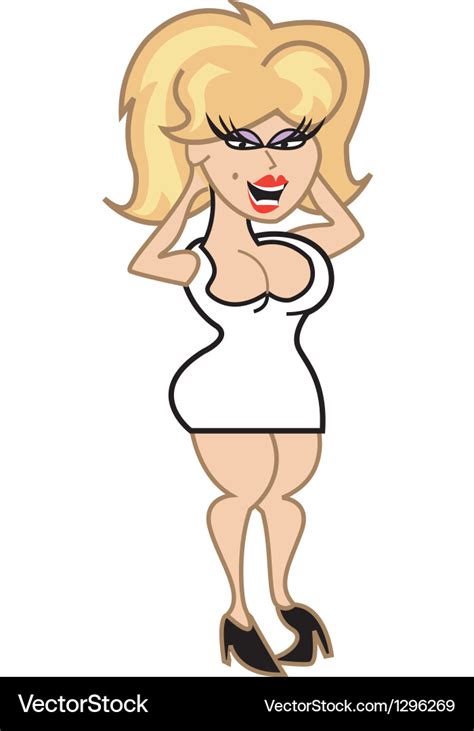 Busty Lady Royalty Free Vector Image Vectorstock