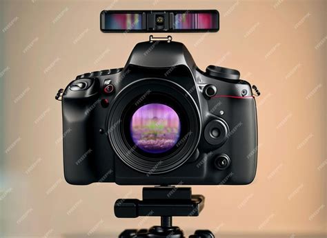 Premium Ai Image Digital Camera On Tripod