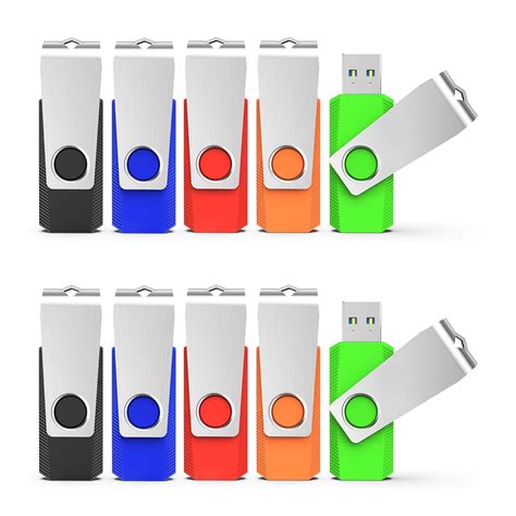 Kexin 10 Pack 64gb Usb Stick Usb 30 Memory Stick Flash Drives High Speed Thumb Drive With Led