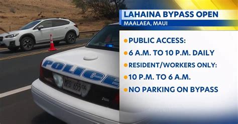 Lahaina Bypass Road Open To Residents Workers And Public Devastation