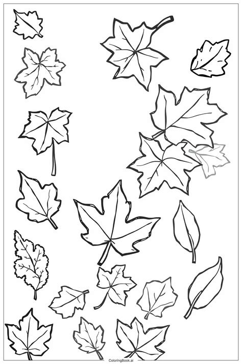 64 Leaf Coloring Pages Free Pdf And Png Printables