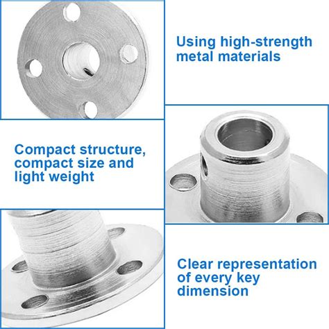 Buy AFASOES 4 Pcs Flange Coupling Connectors 8mm Shaft Coupler Motor Connector Shaft Axis