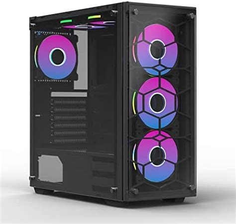 Gtracing Atx Pc Case Mid Tower Pc Gaming Case With Tempered Glass