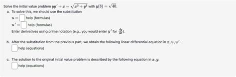 solved solve the initial value problem yy′ x x2 y2 with