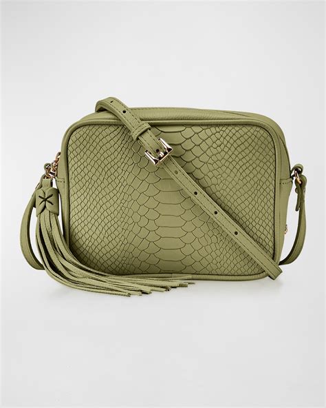 Gigi New York All In One Zip Python Embossed Clutch Bag Neiman Marcus