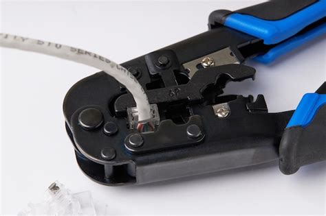 Premium Photo Modular Plug Crimper For Network Or Ethernet Cable On