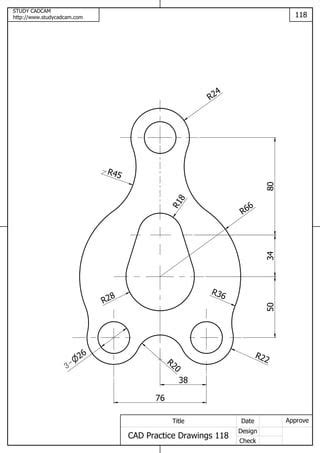 Cad Practice Drawings PDF Drawing Practice Drawings Cad